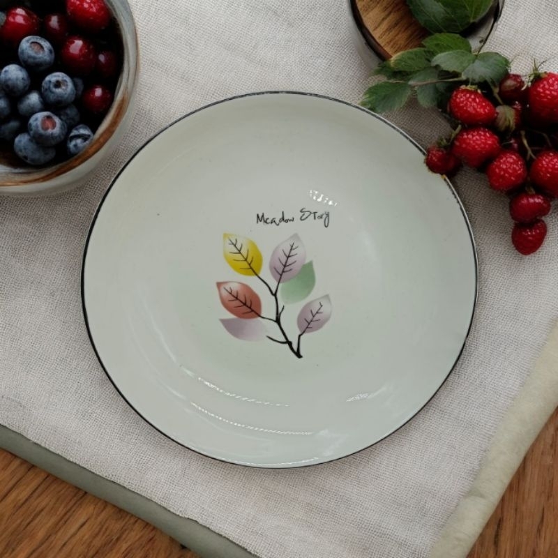 Jual Piring Keramik motif Estetik Maday Story 20cm | Shopee Indonesia