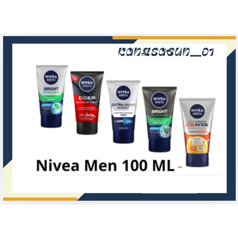 Jual Nivea Men Facial foam 100ml / Nivea Men Extra Bright facial Foam | Shopee Indonesia