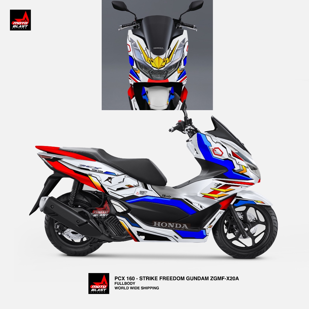 Jual Decal Sticker Honda PCX 160 Livery Gandam Barbatoss Full Body ...