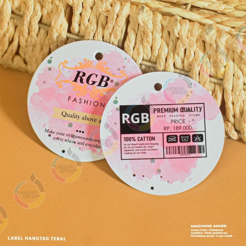 Jual hang tag label baju custom, bebas bentuk dan desain | Shopee Indonesia
