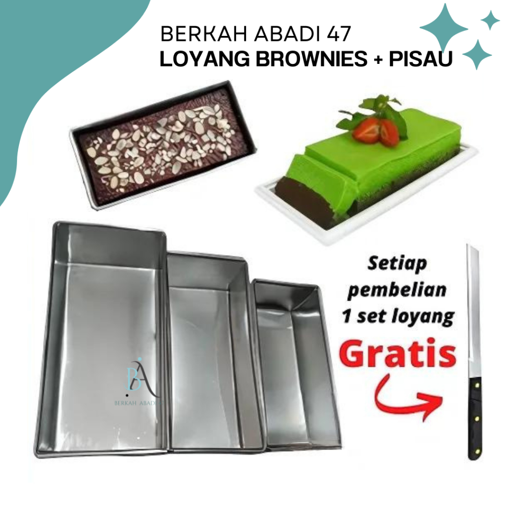 Jual Loyang Kue Brownies Persegi Panjang Loyang Roti Loyang Cake Bolu ...