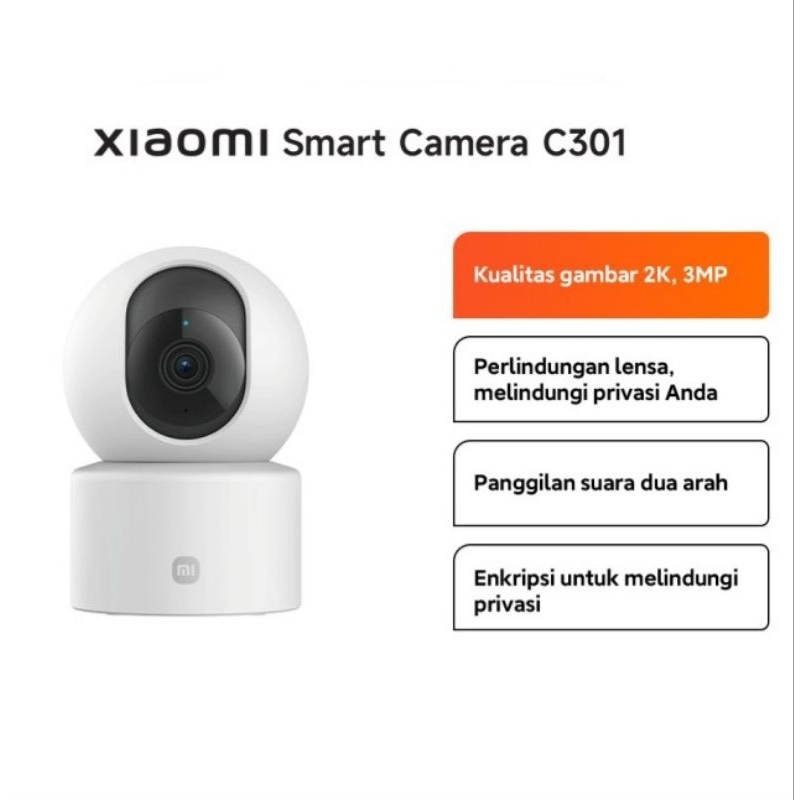 Jual Xiaomi Smart Camera C301 2K Ultra Clear HD CCTV Indoor Rotasi 360 ...