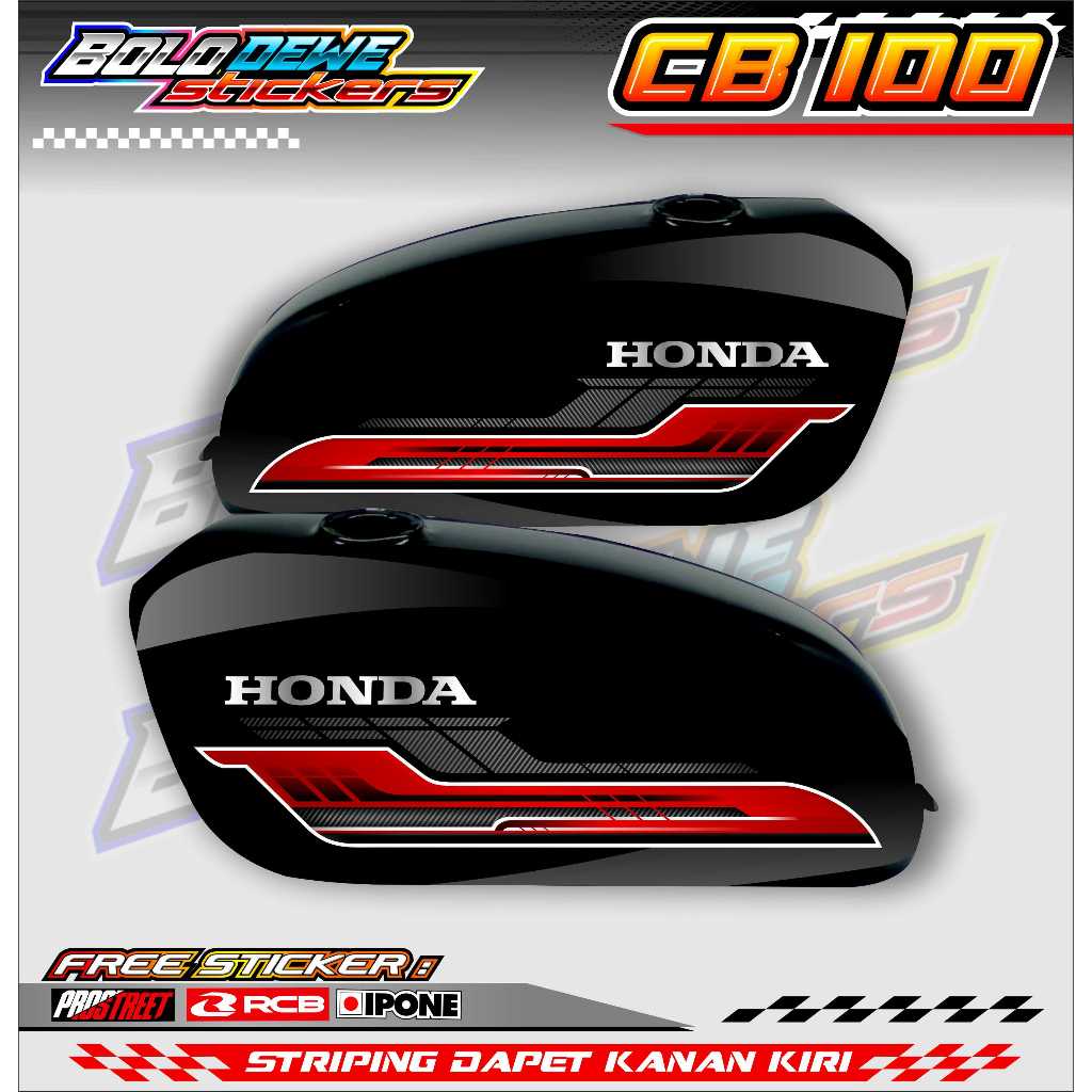 Jual STRIPING VARIASI HONDA CB 100 / STICKER LIST MOTOR HONDA CB 100 ...
