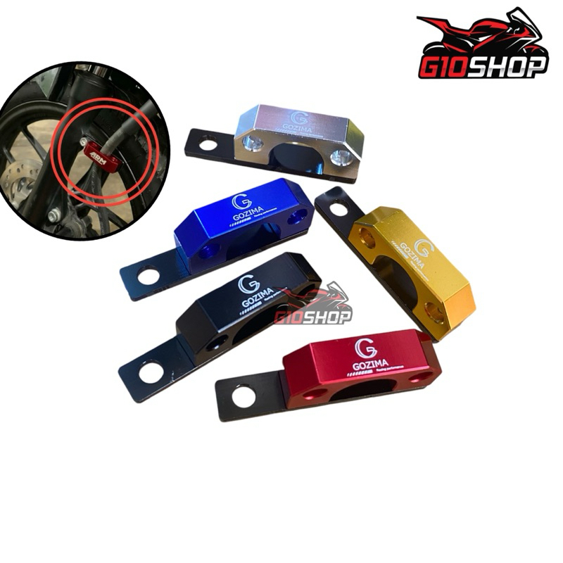 Jual breket kleman jepitan selang kabel rem depan Variasi CNC Gozima ...