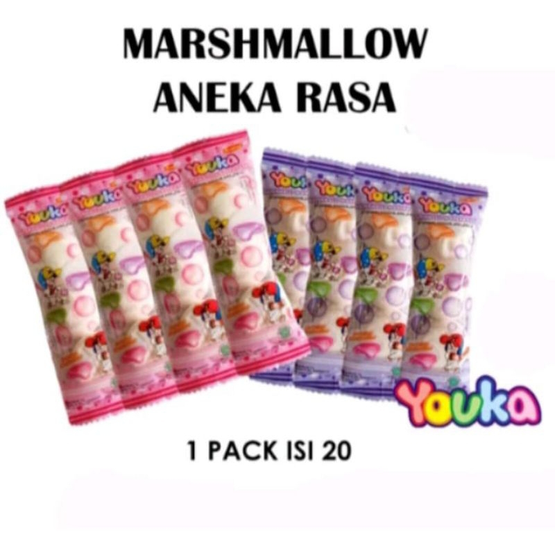 Jual YOUKA MARSHMALLOW 1 PACK ISI 20 BUNGKUS | Shopee Indonesia