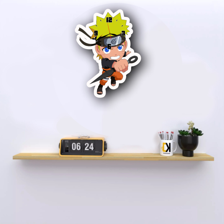 Jual GILAN Jam Dinding Led Aesthetic NARUTO KIDS CHIBI Karakter Jam ...