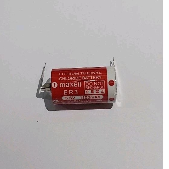 Jual Battery Baterai Lithium PLC Maxell ER3 ER 3 Pin kaki 1/2AA 1100mAh ...