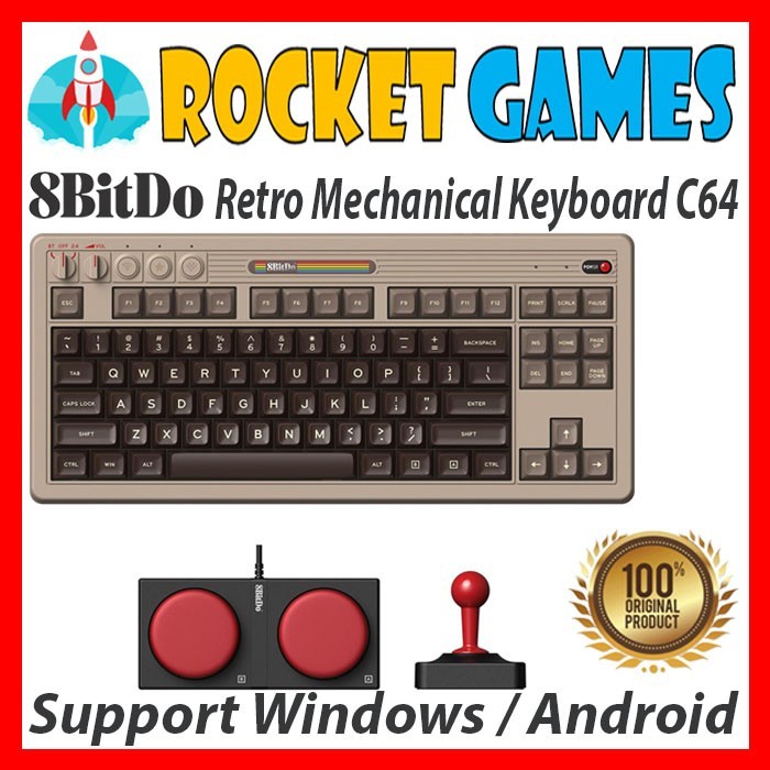 Jual 8Bitdo Retro Mechanical Keyboard Wireless Portable for Windows ...