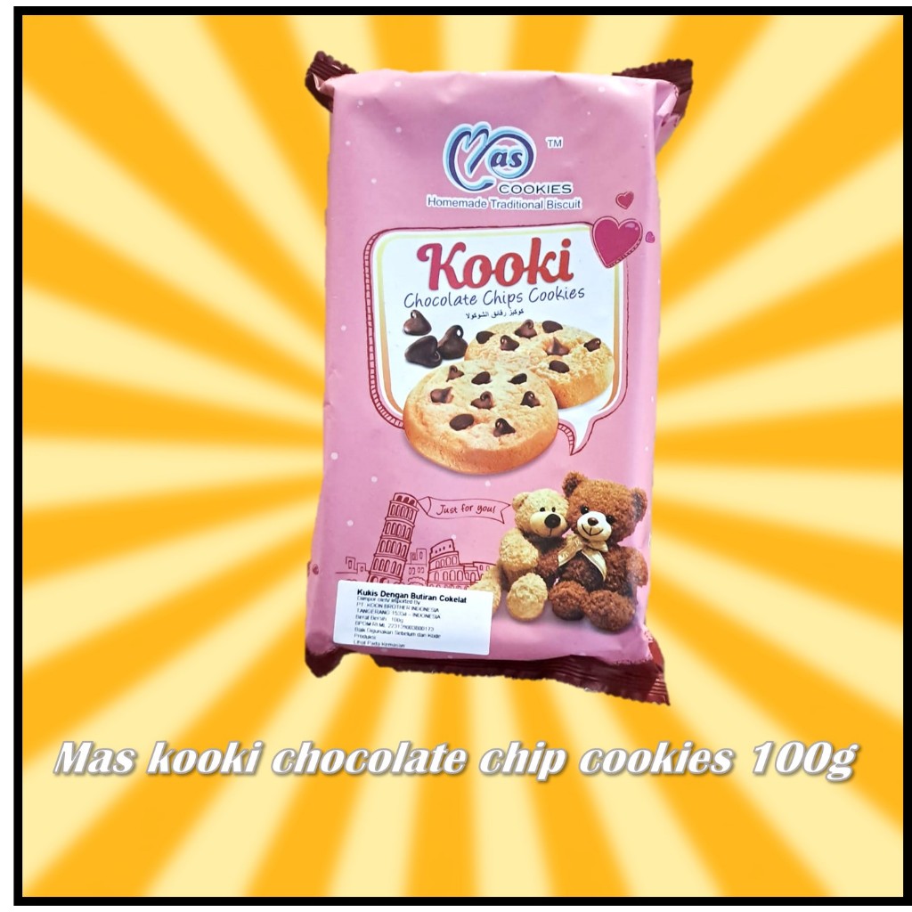 Jual Mas kooki chocolate chip cookies 100g | Shopee Indonesia