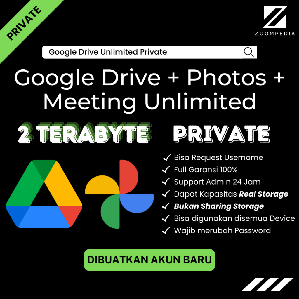 Jual Google Drive Unlimited Max 2TB Private Storage Lifetime Bergaransi Resmi | Shopee Indonesia