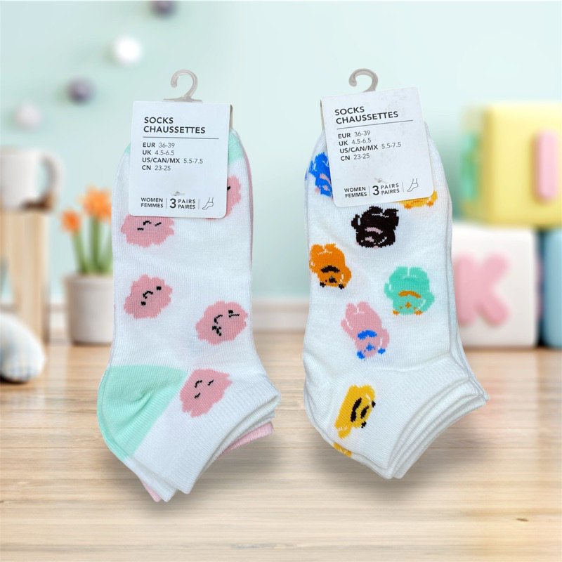 Jual Miniso women Socks 3 pairs / Kaos kaki wanita 3 pasang | Shopee ...