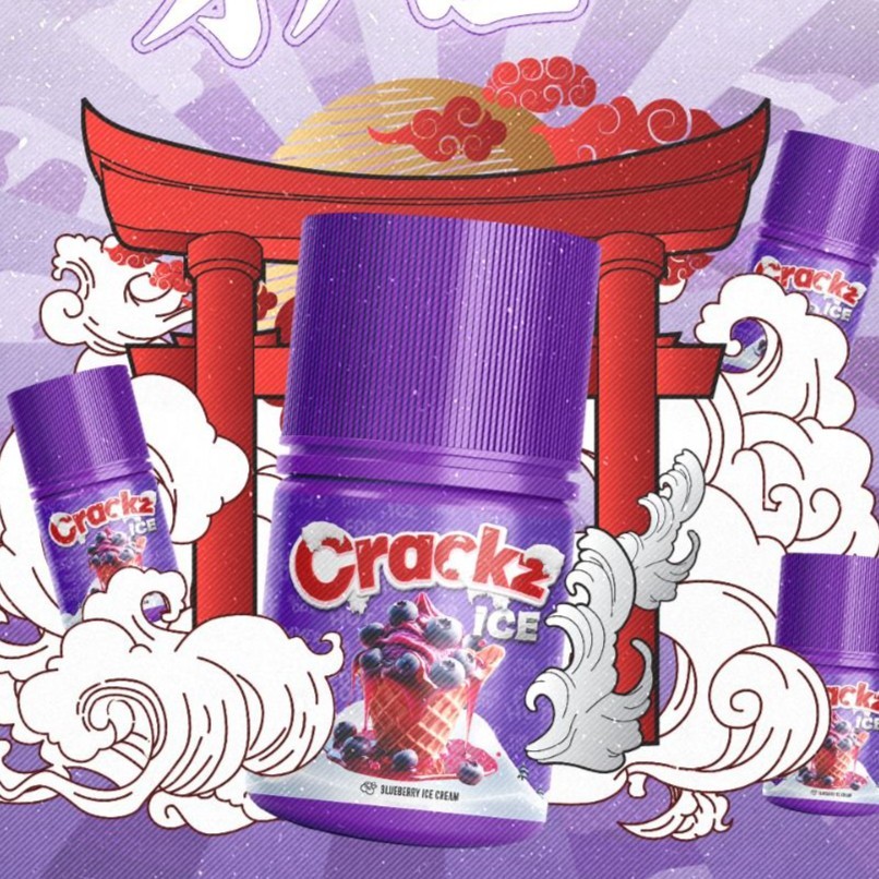 Jual LIQUID CRACKZ ICE V5 BLUEBERRY ICE CREAM 60ML FREEBASE AUTHENTIC ...