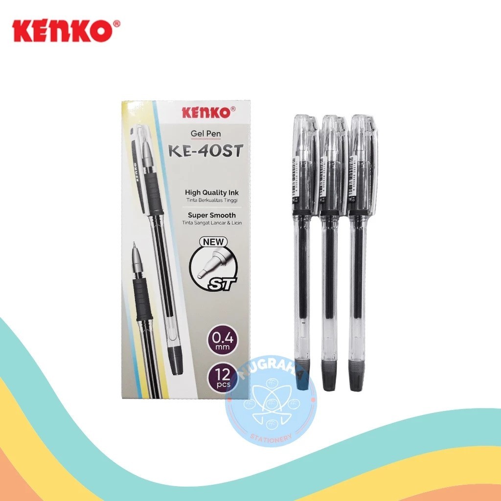 Jual GEL PEN KE-40 ST Black KENKO | Shopee Indonesia