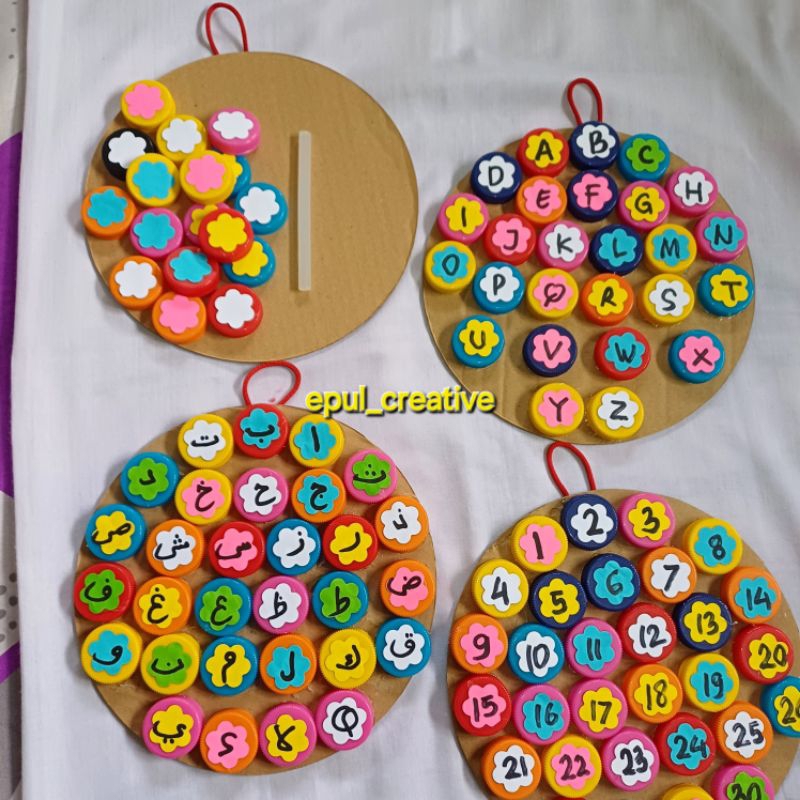 Jual prakarya hiasan dinding huruf hijaiyah,huruf alfabet dan angka ...