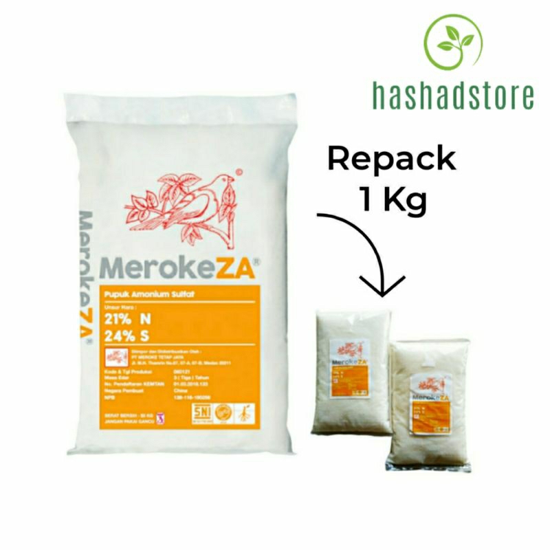 Jual Pupuk Meroke ZA 1 Kg Amonium Sulfat Kemasan Repack | Shopee Indonesia