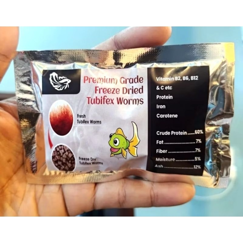 Jual Cacing kering tubifex worm pakan instan ikan hias discus | Shopee ...