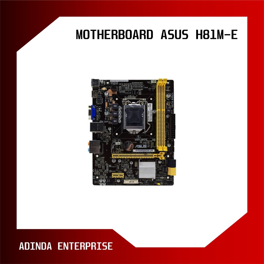 Jual MOTHERBOARD ASUS H81M-E/M52AD/DP_MB + I5 4460 | Shopee Indonesia