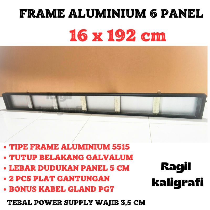 Jual Frame running text 6 panel - frame aluminium minimalis tipe 5515 ...