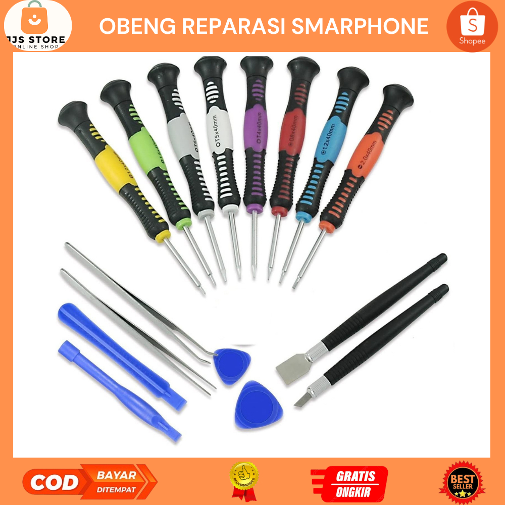 Jual Obeng Reparasi Smartphone Precision Screwdriver Tool Set 16 in 1 ...