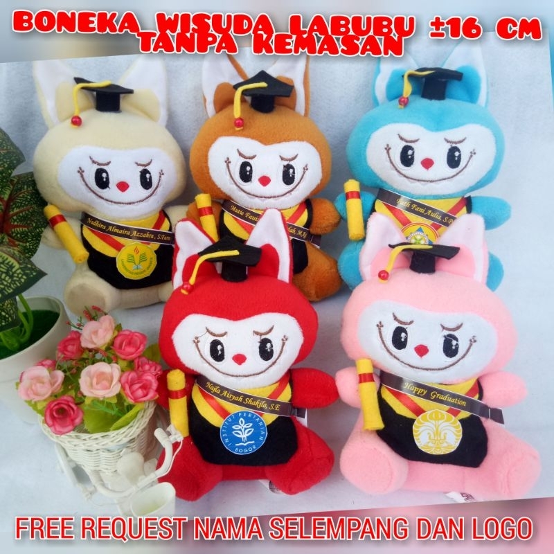 Jual Boneka Wisuda Labubu Uk ±16 cm Tanpa Kemasan | Shopee Indonesia