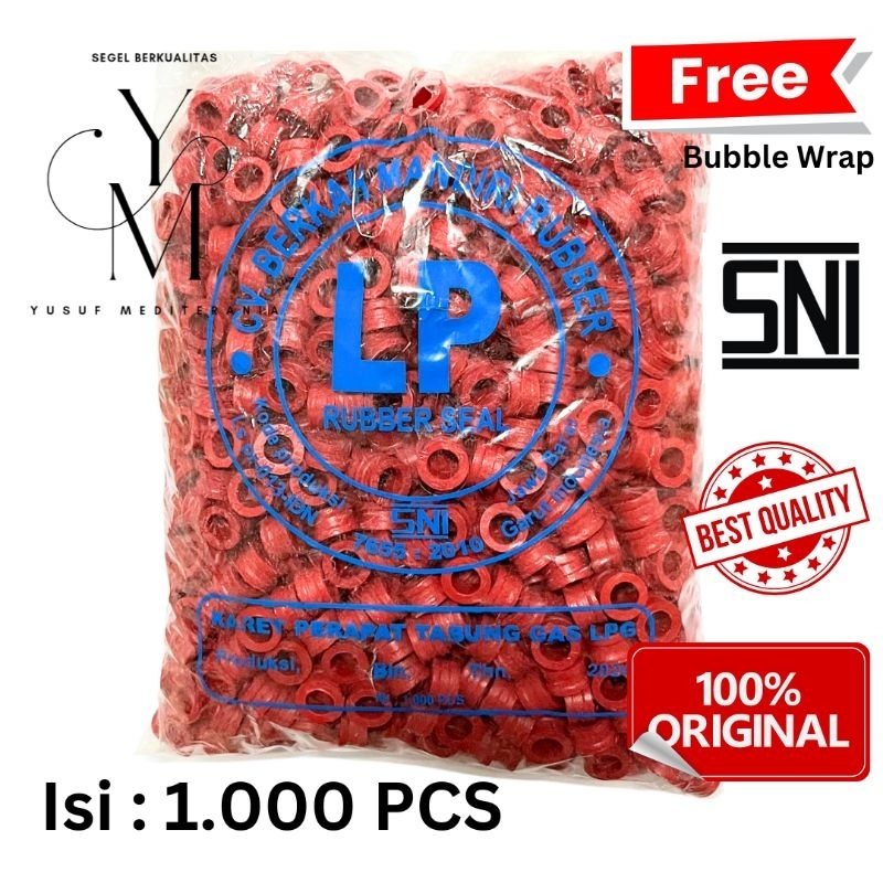 Jual KARET GAS 1000PCS MERAH TABUNG GAS ELPIJI LPG 3KG 5,5KG 12 KG ...