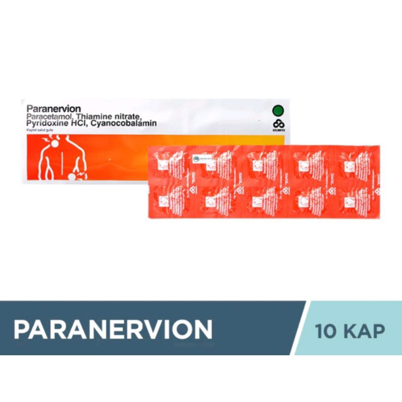 Jual Paranervion per 1 setrip isi 10 Tablet multivitamin untuk daya ...