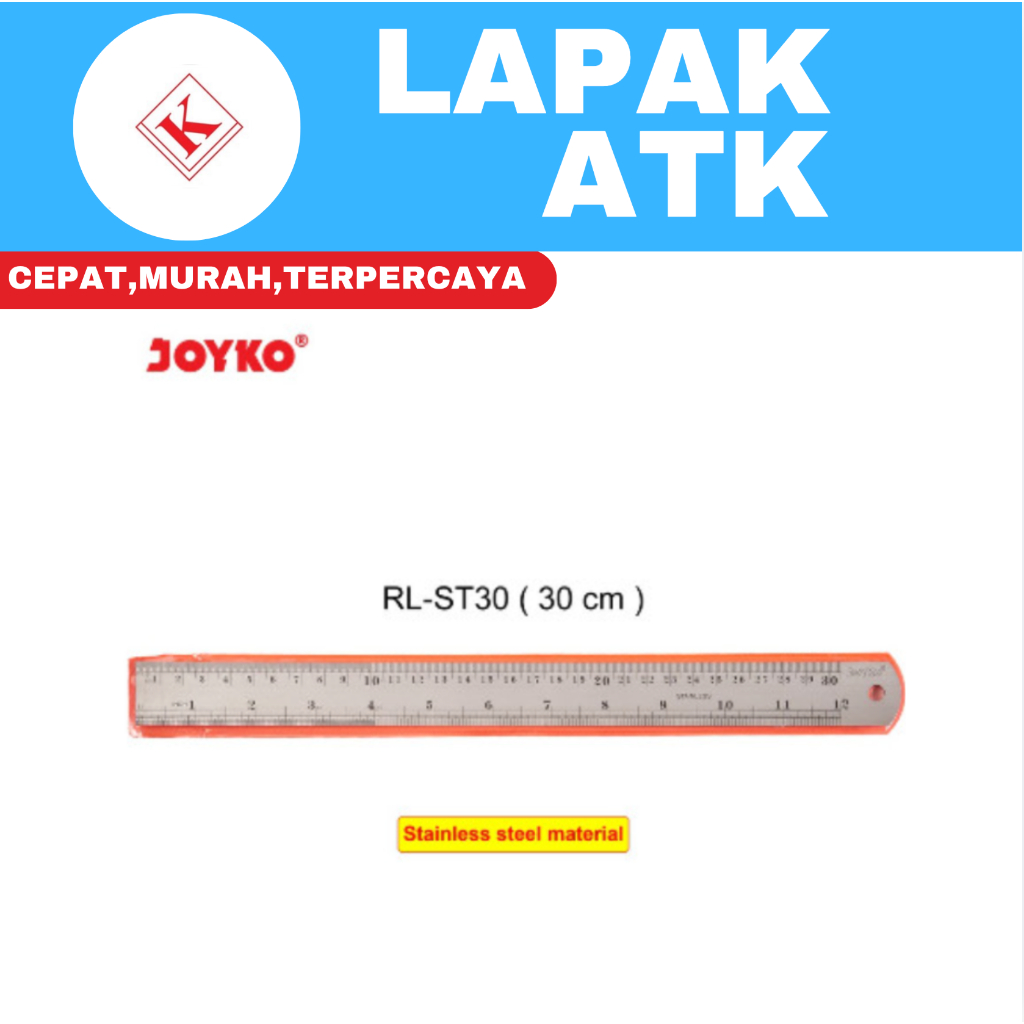 Jual JOYKO Penggaris besi 30 cm / Mistar Joyko 30CM ++++" | Shopee ...