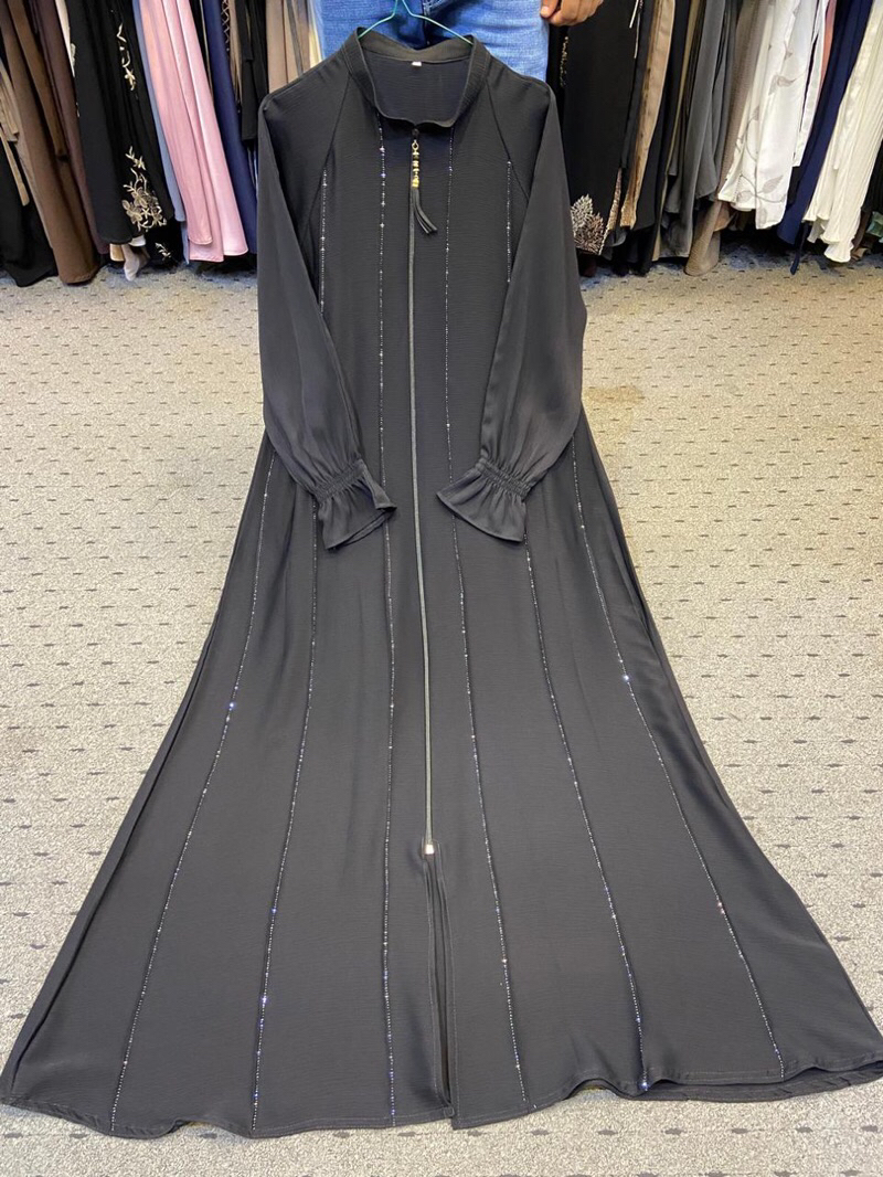 Jual ABAYA ORI SAUDI//abaya ori saudi saries resleting depan (READY ...