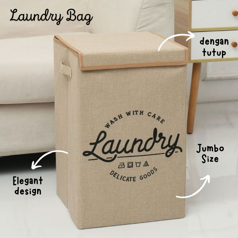 Jual Alby Mart Laundry Bag Keranjang Baju Kotor Storage Box Multifungsi ...