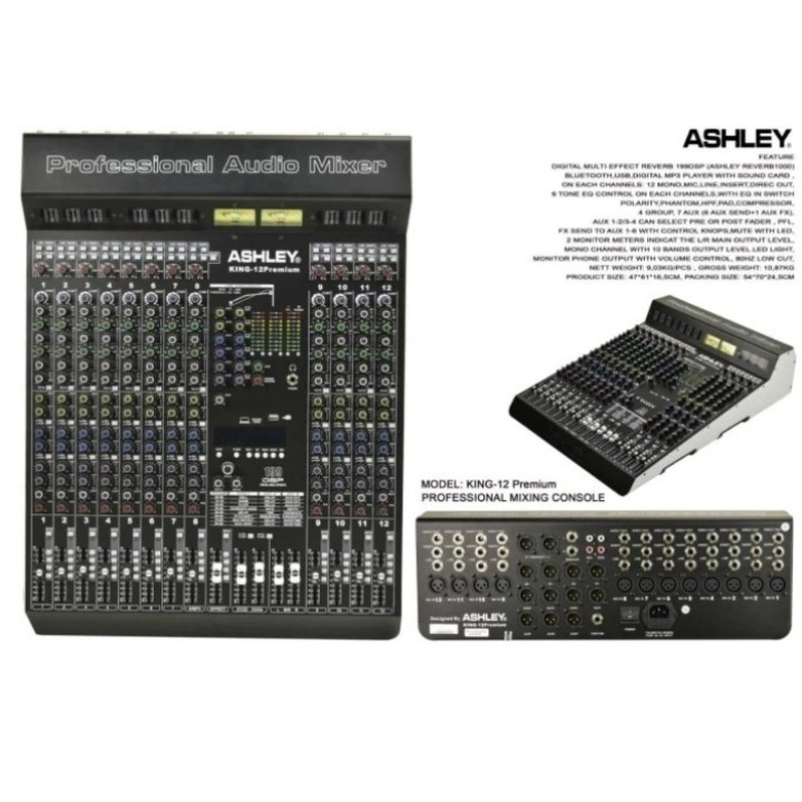 Jual Mixer Ashley King 12 Premium Original 12 Channel King12 Premium ...