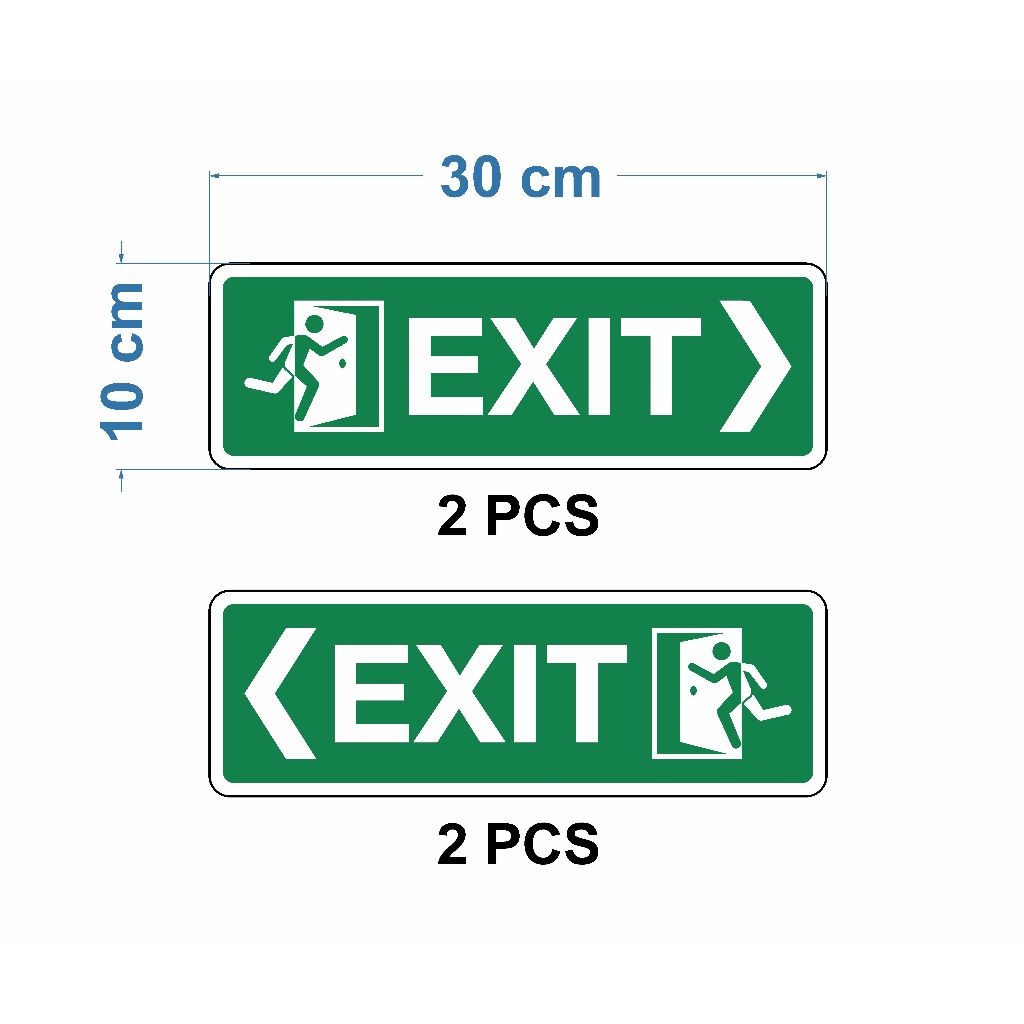 Jual Rambu custom exit 30cm x 10cm akrilik | Shopee Indonesia
