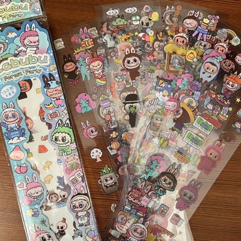 Jual stiker labubu panjang isi 20pcs/ Stiker Labu labu viral monster ...