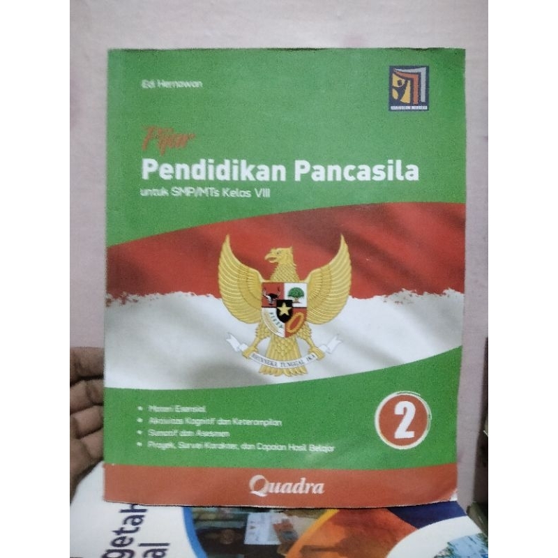 Jual buku pijar ppkn/pendidikan pancasila kelas 8 VIII 2 smp mts quadra kurikulum merdeka ...