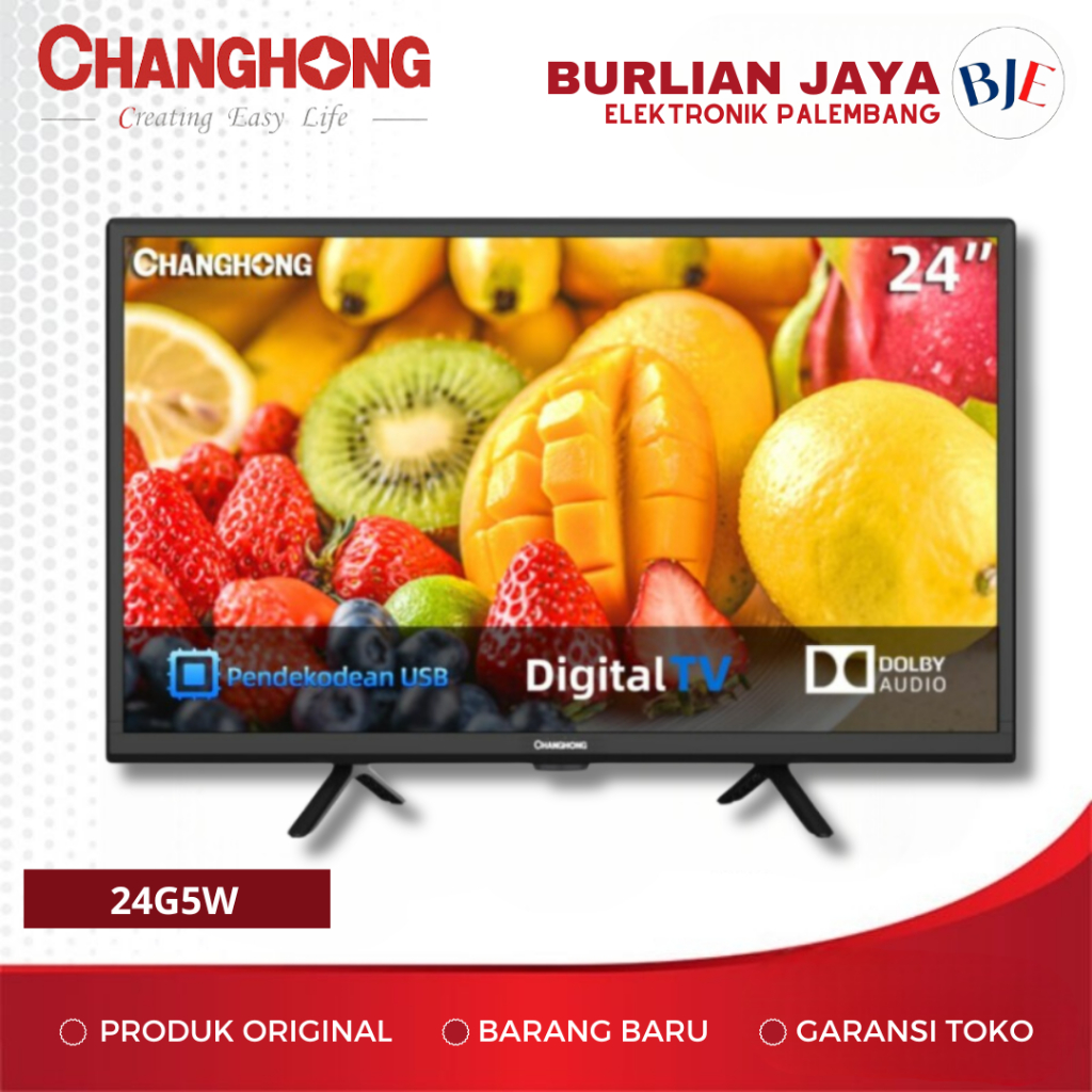Jual TV CHANGHONG 24G5W 24 INCH LED TV DIGITAL TV 24" PALEMBANG | Shopee Indonesia