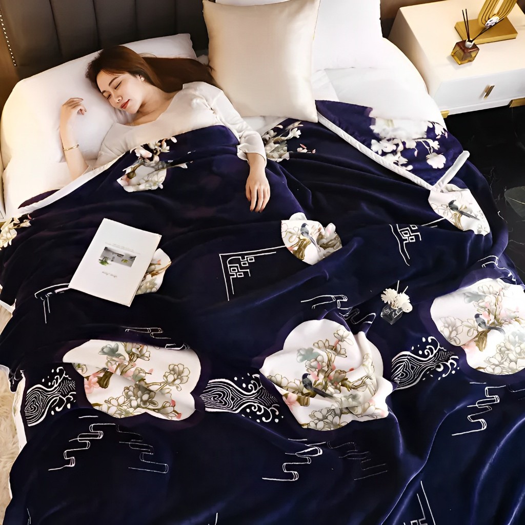 Jual Selimut Bulu Dewasa Tebal Jumbo 200x230 Motif Baru List Halus ...