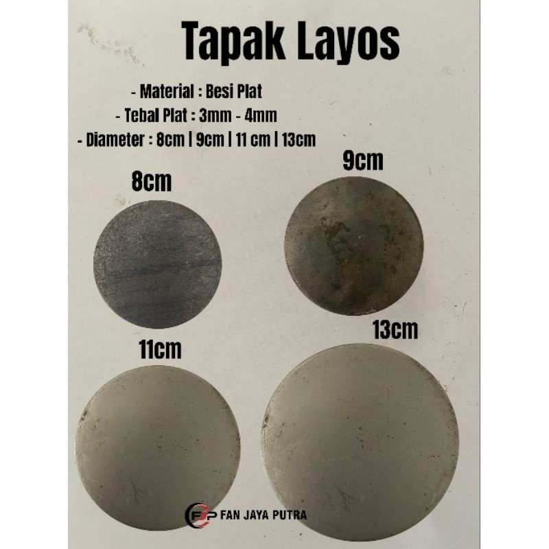 Jual Tapak Kaki Layos Ukuran 8cm 9cm 11cm 13cm | Tutup Pipa Plendes ...