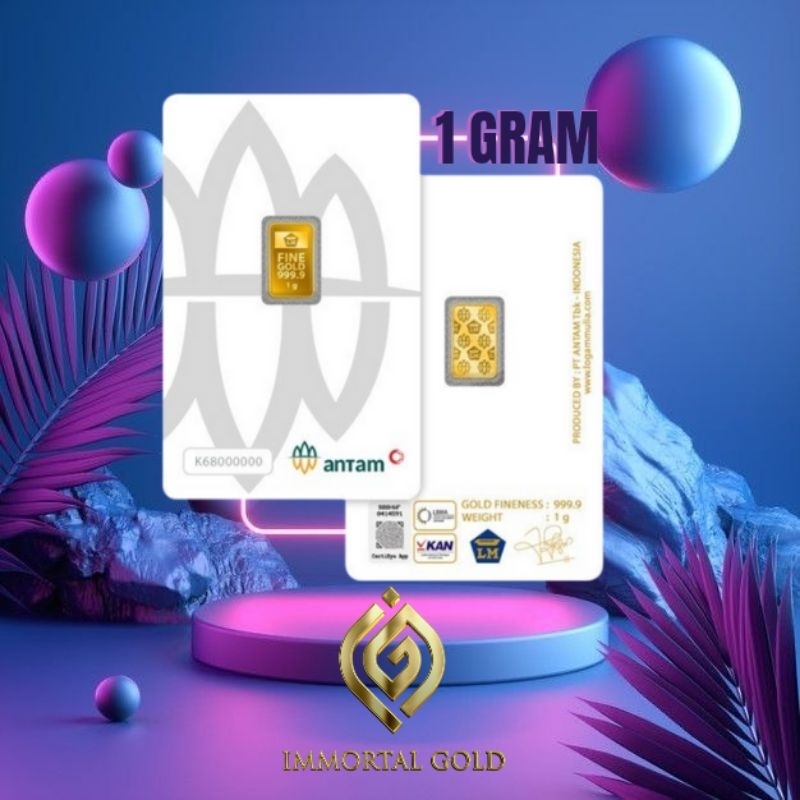 Jual LM Emas Antam 1 Gram Logam Mulia Certicard | Shopee Indonesia