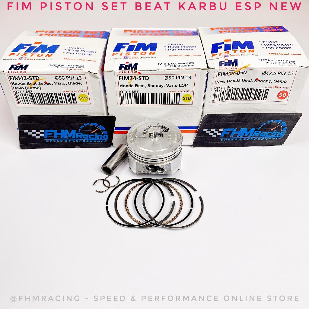 Jual FIM PISTON SET BEAT KARBU ESP NEW, SCOOPY, VARIO, REVO, VARIO ESP ...