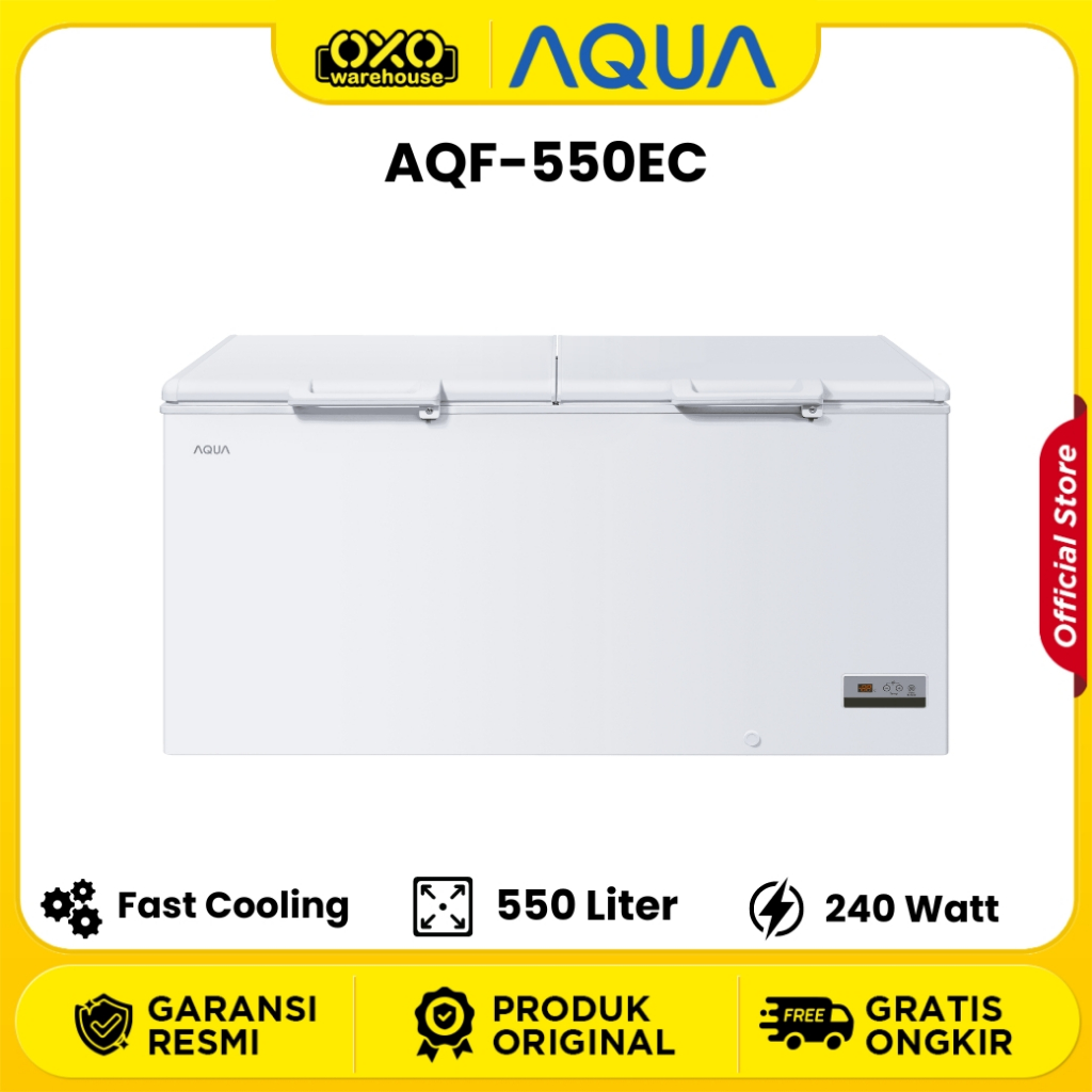 Jual Aqua Chest Freezer Kapasitas 550 Liter Super Fast Freezing ...