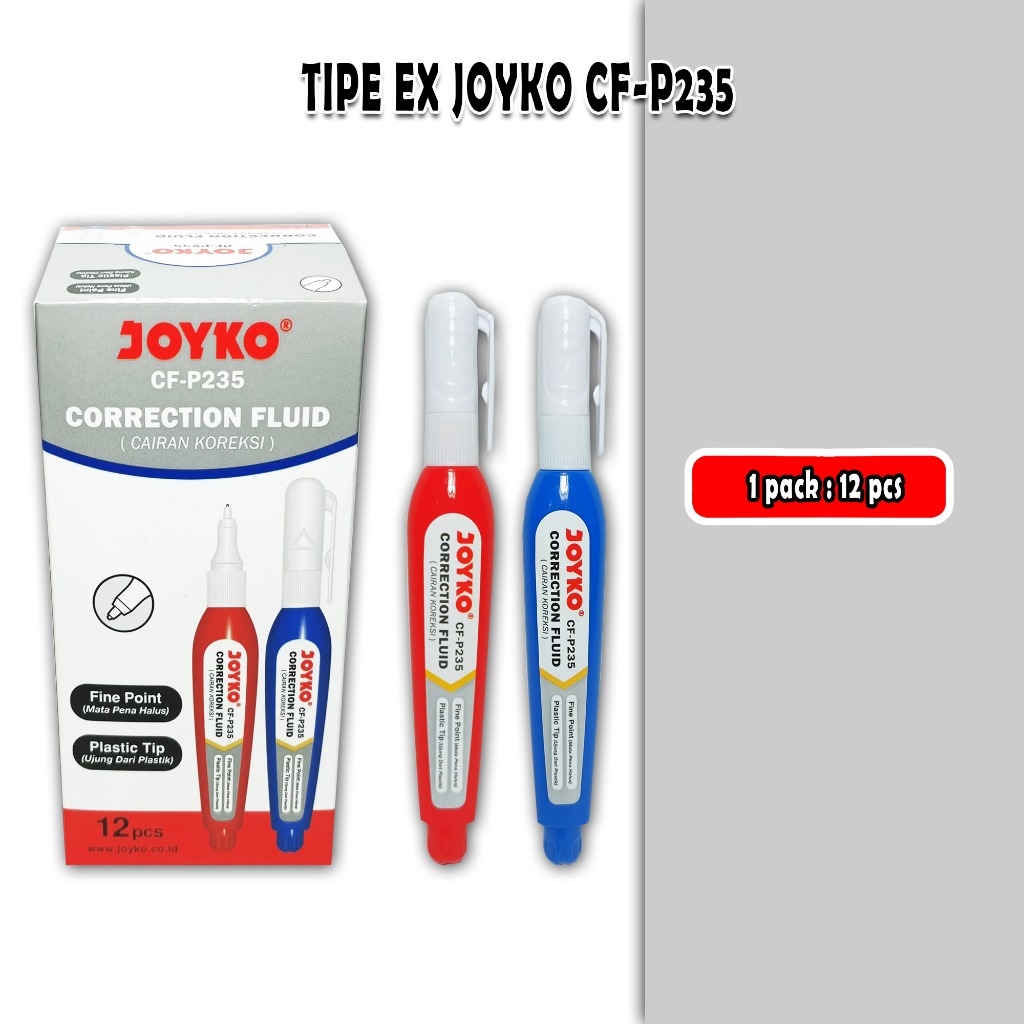 Jual tipe ex cair joyko cf-p235 / correction tape / 1 pack / 12 pcs | Shopee Indonesia