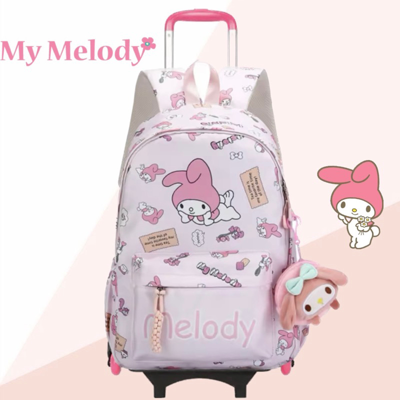 Jual Tas Punggung Ransel Sekolah Troli Dorong Trolly Perempuan Karakter Kartun Sanrio Melody ...