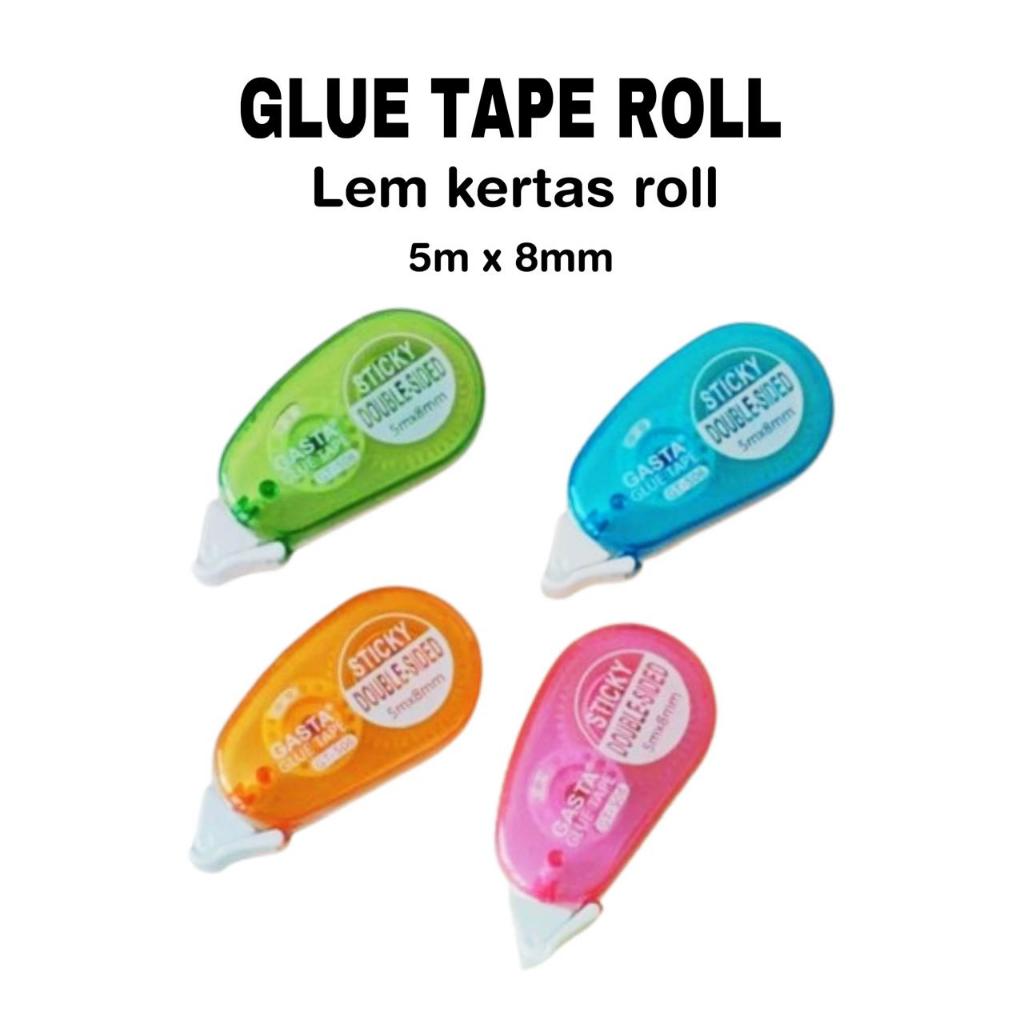 Jual BOS Glue Tape Roll 5m x 8mm / Lem Roll / Double Tape Roll | Shopee ...