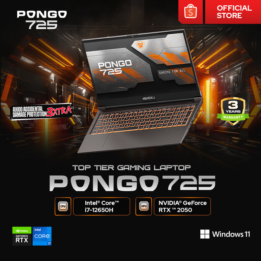 Jual PONGO GAMING Pongo 725 V2 Core i7-13620H/16GB/512GB/RTX 2050/FHD ...