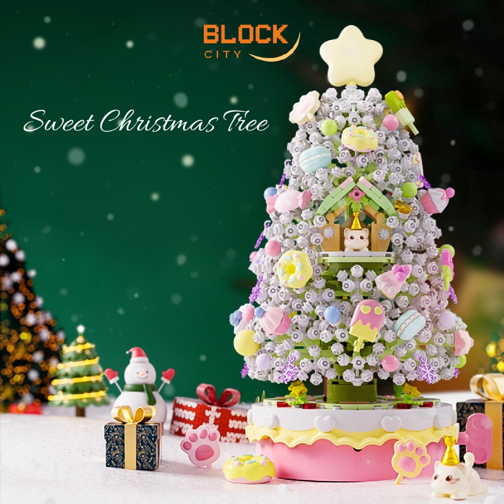 Jual Block City-Sembo Christmas tree puzzle block Brick Pohon Natal ...