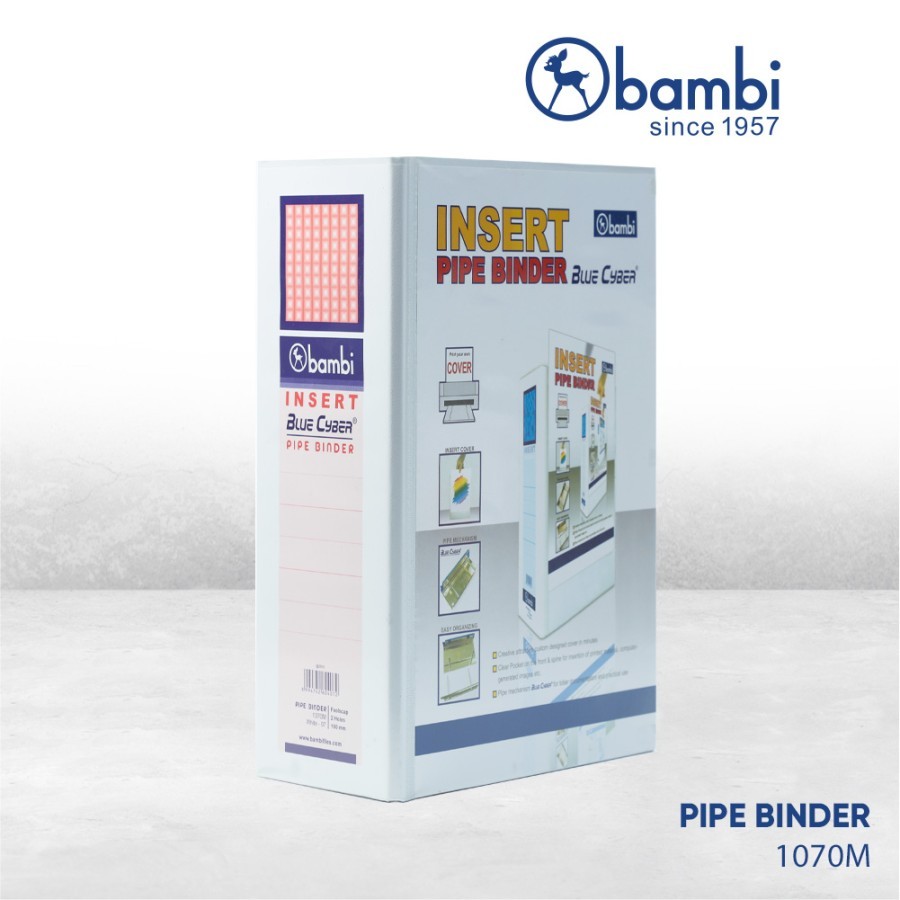 Jual Ordner Insert Pipe Binder With Full Spine 4 Colour Labels+Mika FC ...