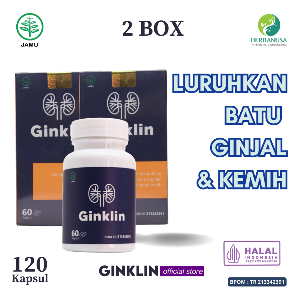 Jual Ginklin Bundling 2 Box isi 120 Kapsul Suplemen Herbal | Shopee ...