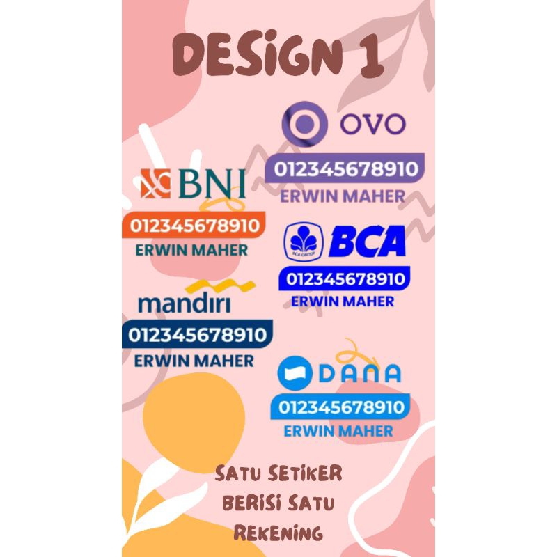 Jual Sticker WA Rekening Bank dan Ewallet | Shopee Indonesia