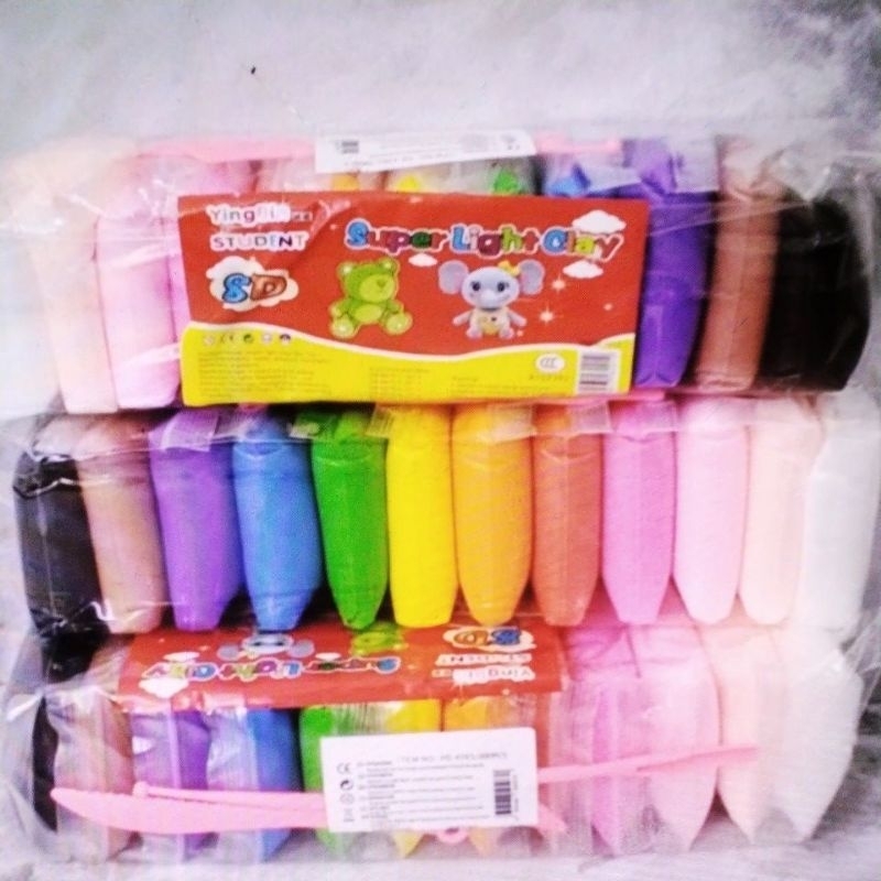 Jual Clay Polimer polymair Mainan Anak Edukatif Slime Playdoh Plastisin ...