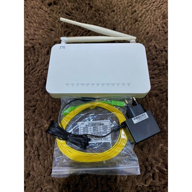 Jual ZTE F609 V3 Port Hijau unit + adaptor + padcore | Shopee Indonesia