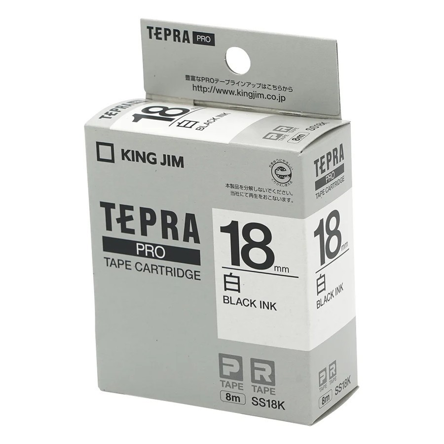 Jual King Jim SS18K Tepra PRO Label Printer Tape-Cartridge 18mm, White ...